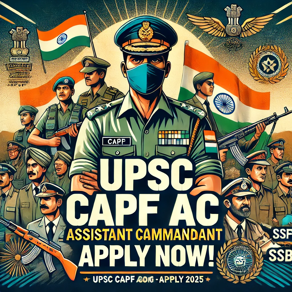 UPSC Combined Central Armed Police Force CAPF 2025 Recruitment 2025 ...